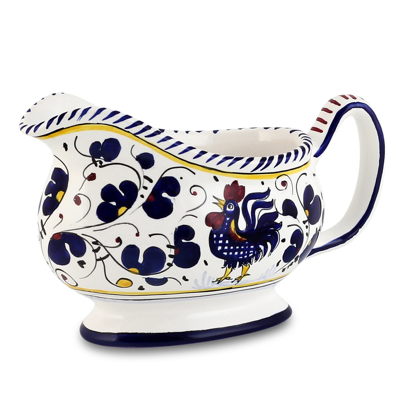 ORVIETO BLUE ROOSTER: Deruta Sauce boat – Amo D’Italia